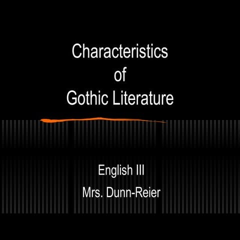 Gothic literature | PPT