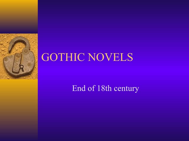 Gothic fiction | PPT