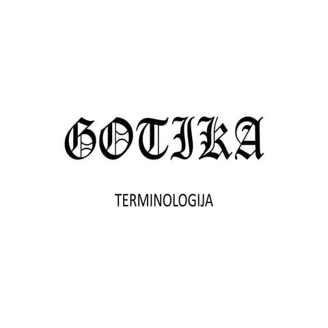 Gotika | PPTX