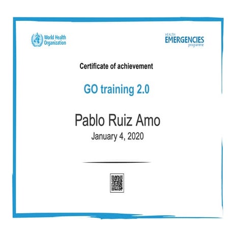 GO training 2.0 - WHO - Pablo Ruiz Amo | PPT