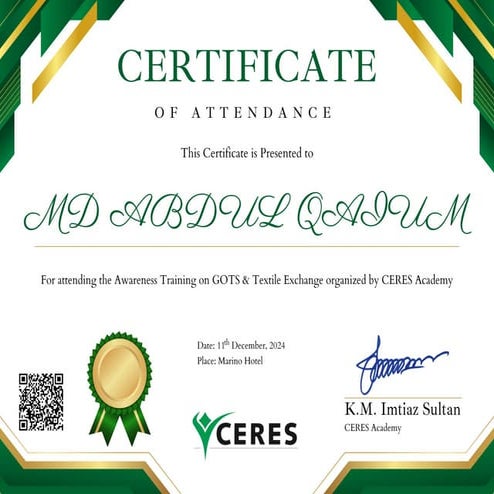 Awareness GOTS & TE Standards (Day Long Training) | PDF