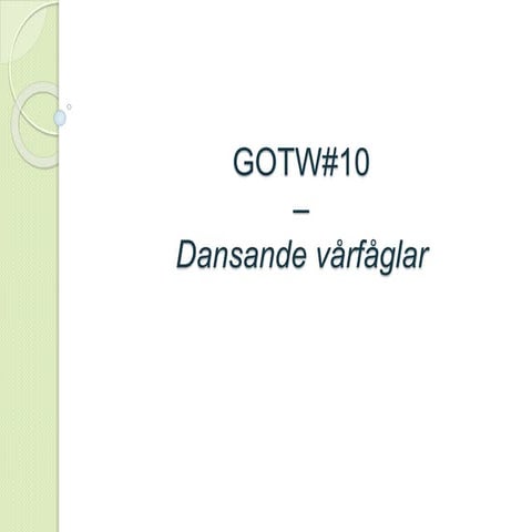 GOTW Hornborgasjön | PPTX