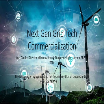 "Next Gen Grid Tech Commercialization" for Duke University Energy ...