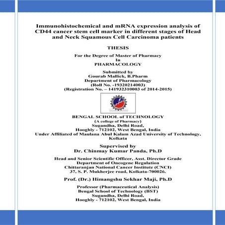 Project on Identification of different histopathological grade and ...