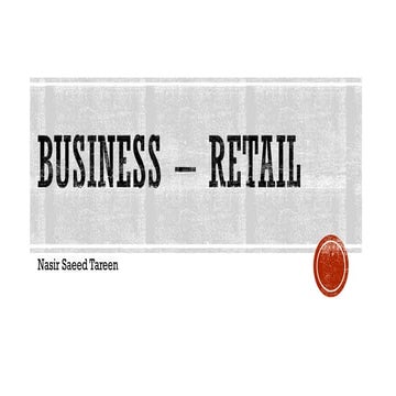 Retail in Pakistan | PDF