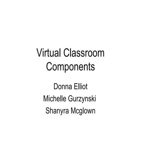 virtual classroom components | PPT