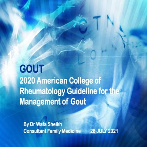 Gout Summery Updated 2020 American College Of Rheumatology Guideline | PDF