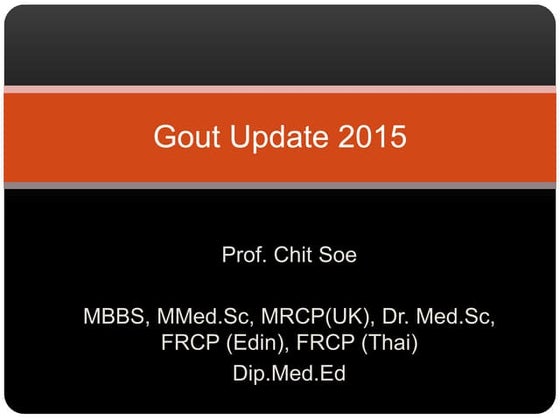 pharmacotherapy of gout | PPTX
