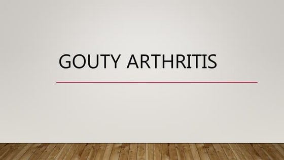 Pathophysiology of Gout | PPT