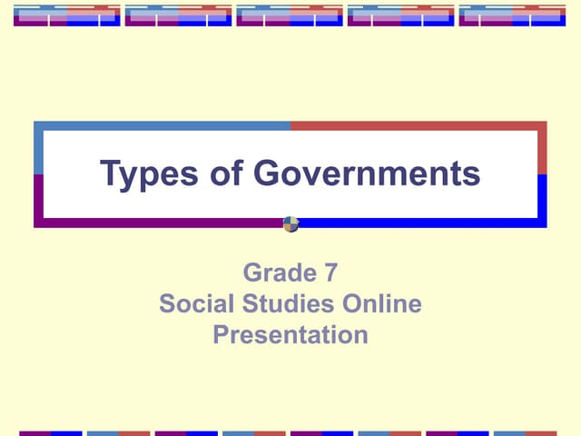 Types of government | PPTX