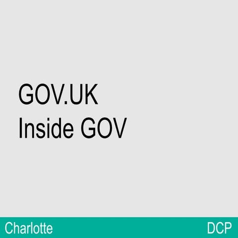 Gov.uk public presentation | PPT
