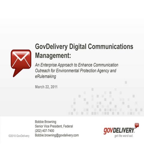 GovDelivery - EPA presentation | PPTX