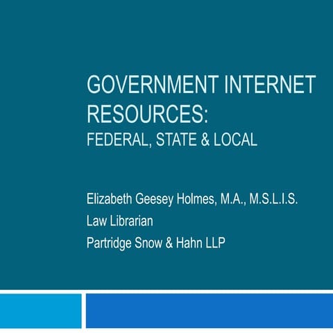 Introduction to Government Documents | PPTX