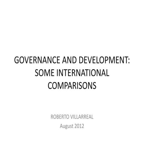 Governance and development international comparisons | PPT