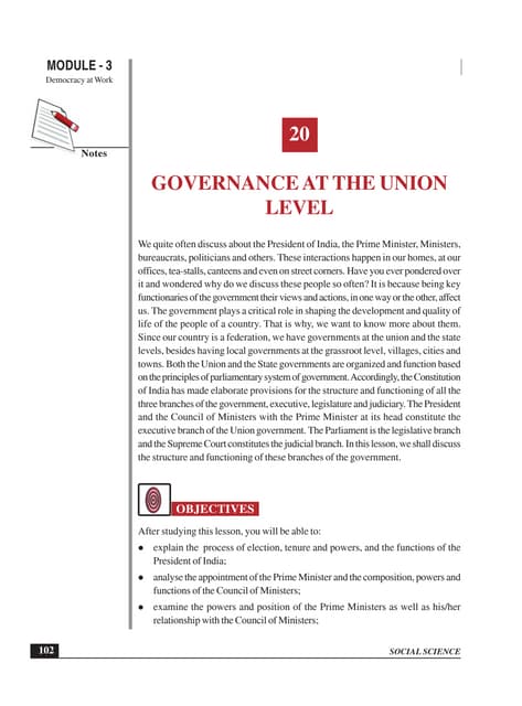 Chapter on State Governance in India by NIOS.pdf | Law