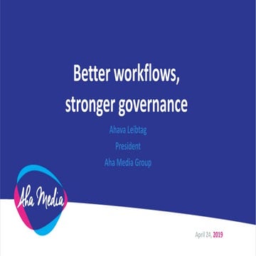 Content Governance and Workflows | PPT