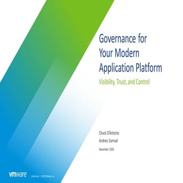 Governance for your Modern Application Platform - November 4, 2020 | PDF