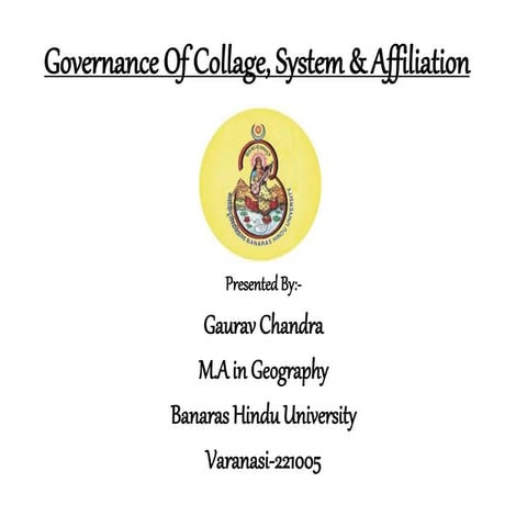 Governance of collage, system & affiliation | PPTX