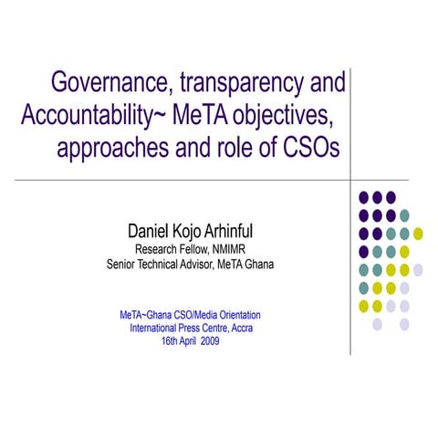 Governance transparency and accountability | PPT