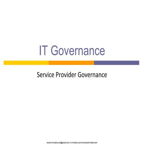 Service Provider Governance | PPT