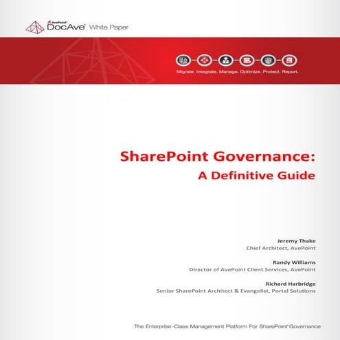 SharePoint Governance White Paper from AvePoint and Atidan | PDF