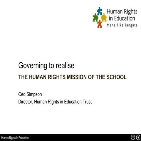 Governing to realise the human rights mission of education | PPT