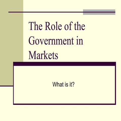 Government Intervention in Markets | PPT