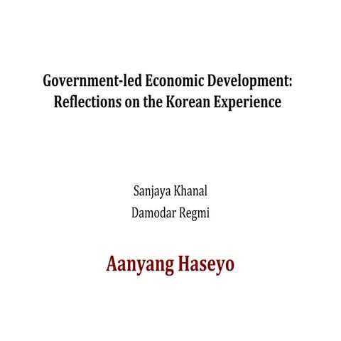 Government led economic-development | PPT | Small and Medium-sized ...