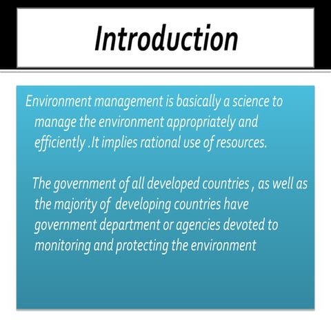 Governmental institution for environmental management | PPTX