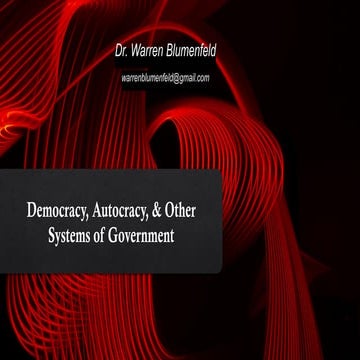 Democracy, Autocracy, & Other Governmental Systems | PDF