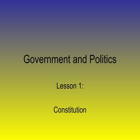 The british constitution | PPTX
