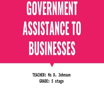 GOVERNMENT ASSISTANCE TO BUSINESSES.ppt