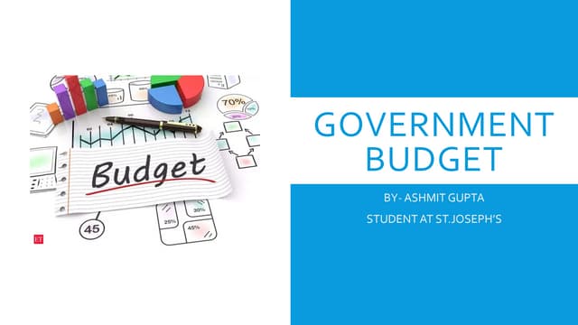 Project on govt budget class 12 of economics class 12 class 12 ...
