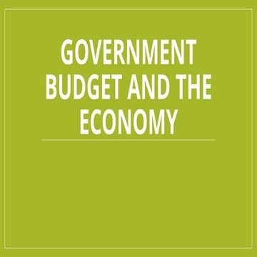 Government budget: role and importance | PPTX