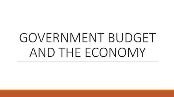 Stages involved in the Indian government budget | PPT