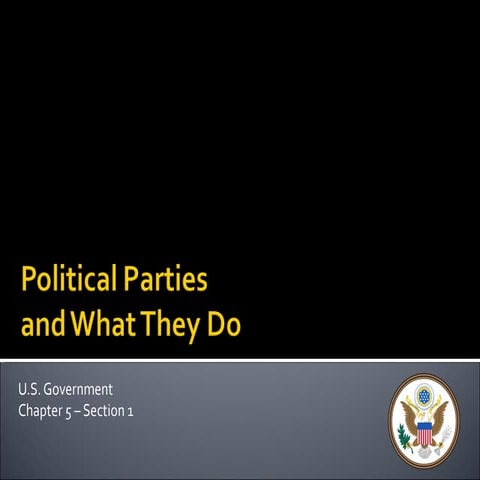 Chapter 5 - U.S. Government | PPT | Civic affairs | Politics