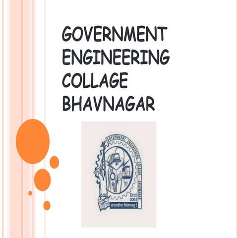 Government engineering college bhavnagar | PPTX | Education industry ...