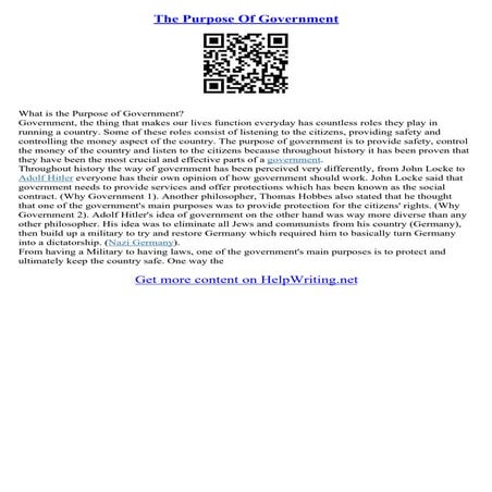 Government Essay | PDF