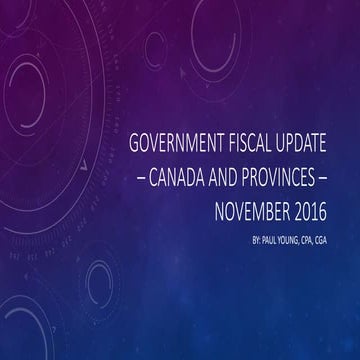 Government fiscal update – Canada and Provinces – | PPT