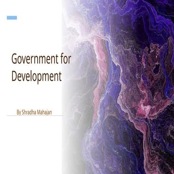 Government for development class 8 ppt sst for school project | PPTX
