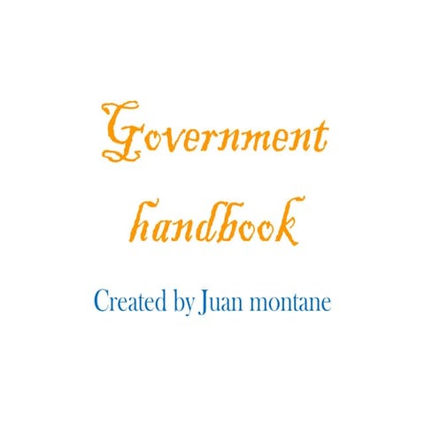 Government handbook by Juan | PDF