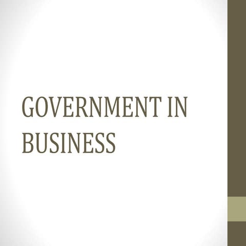 Government in business | PPTX