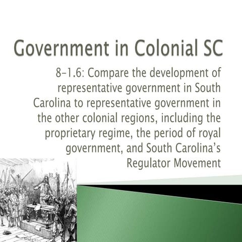 Government in colonial sc 8 1.6 | PPT