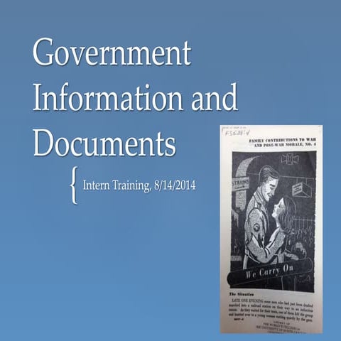 Government Documents and Information for Interns | PPT