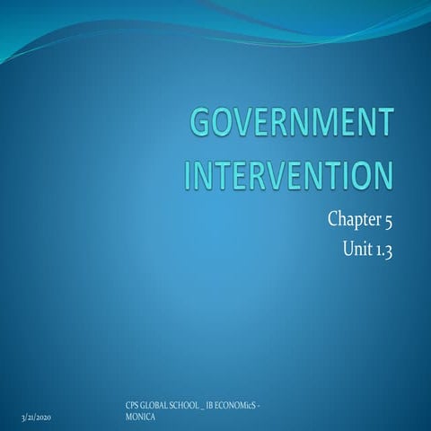 Government intervention - IB Economics | PPTX