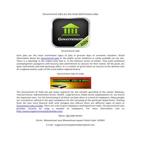 Government jobs are popular | PDF