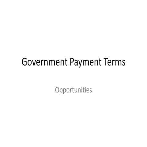 Government Payment Terms | PPT