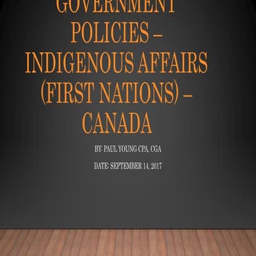 Government policies - Indigenous Affairs (First Nations) - Canada ...