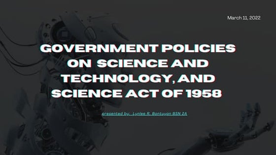 The Philippine government science and technology agenda | PPT