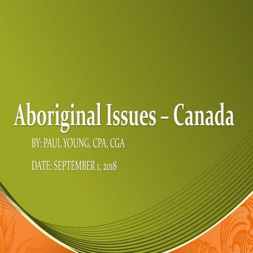 Policies and Affairs - Indigenous - Canada | PPTX